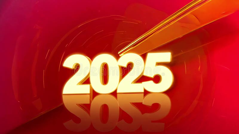 Close-Up of a Clock with 2025 Year Marking Symbolizing Upcoming Future ...