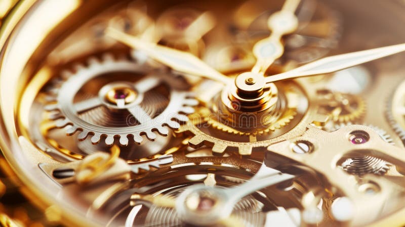 Close-up of Clockwork Gears Stock Illustration - Illustration of ...
