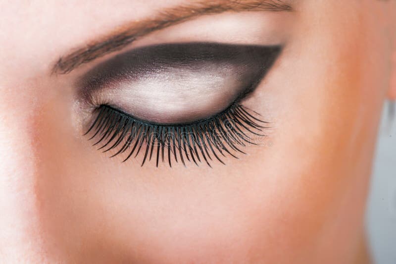 Close-up of Closed Beautiful Eye Stock Photo - Image of adult, fresh ...