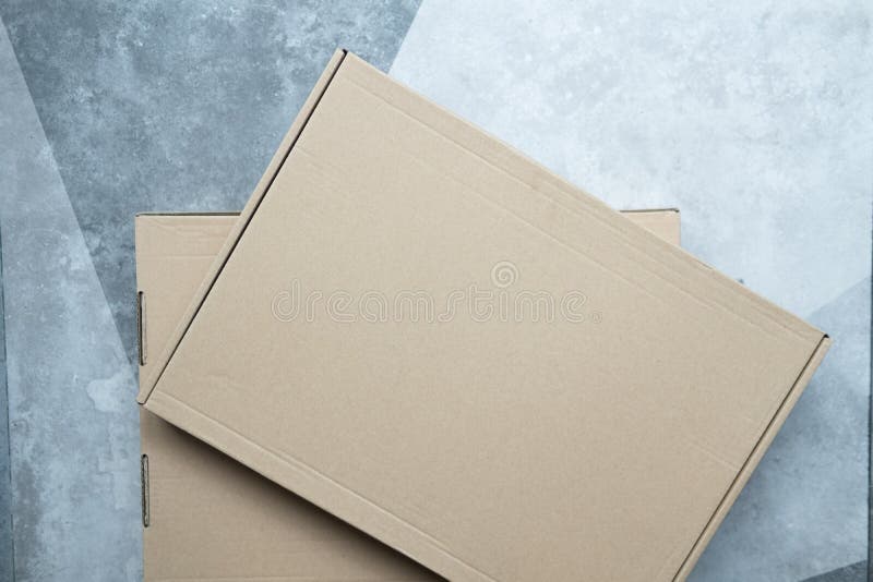 Closed Cardboard Box Isolated Stock Image - Image of carton, blank ...