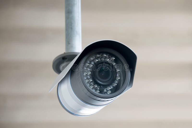 Closed Circuit Camera Multi-angle CCTV System on the Background of a ...