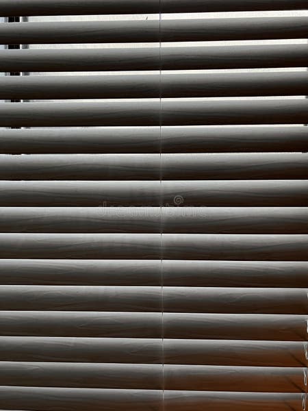 Closed Window Blinds with Light Reflection Stock Image - Image of ...