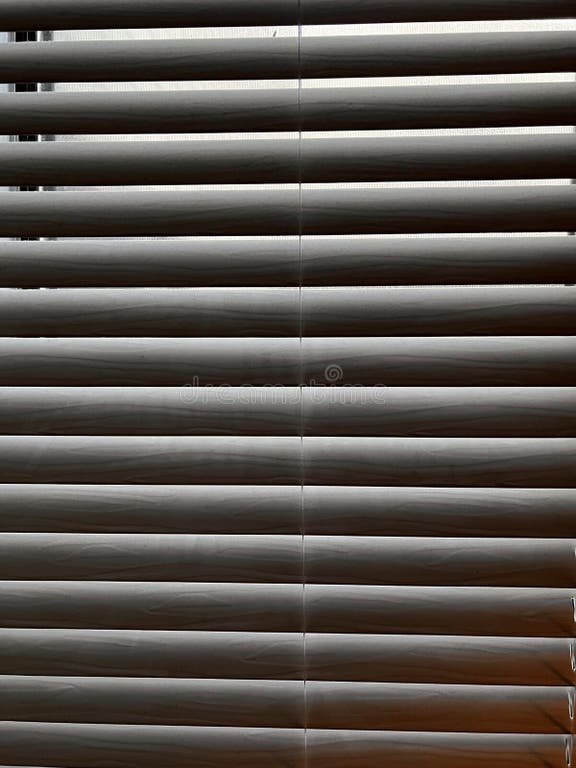 Closed Window Blinds with Light Reflection Stock Image - Image of ...