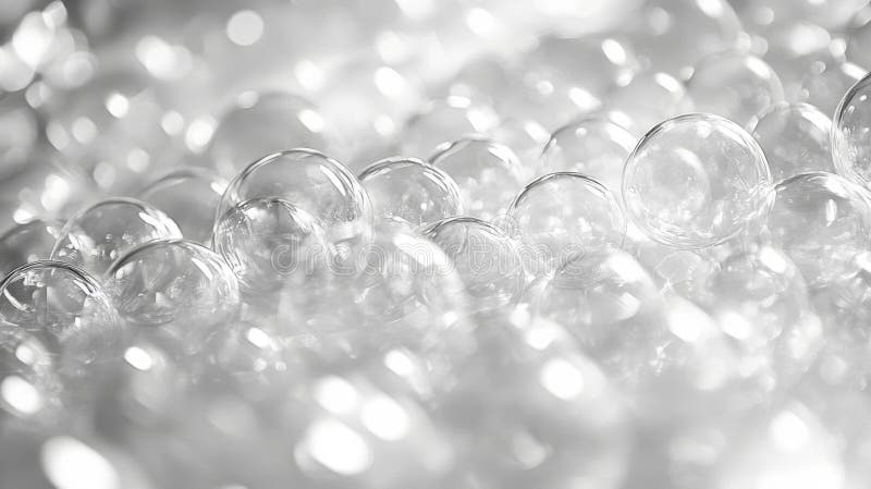 Close-up of a Cluster of Clear, Round, Translucent Spheres Stock ...