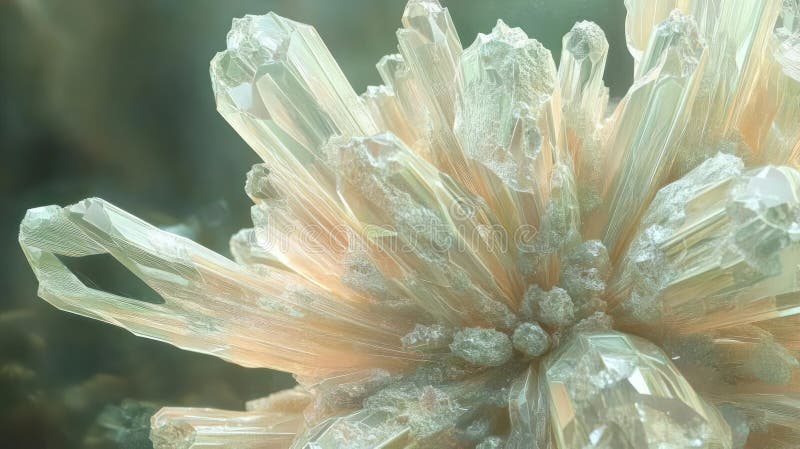 A Close-up of a Cluster of Crystalline Formations with Sharp, Elongated ...