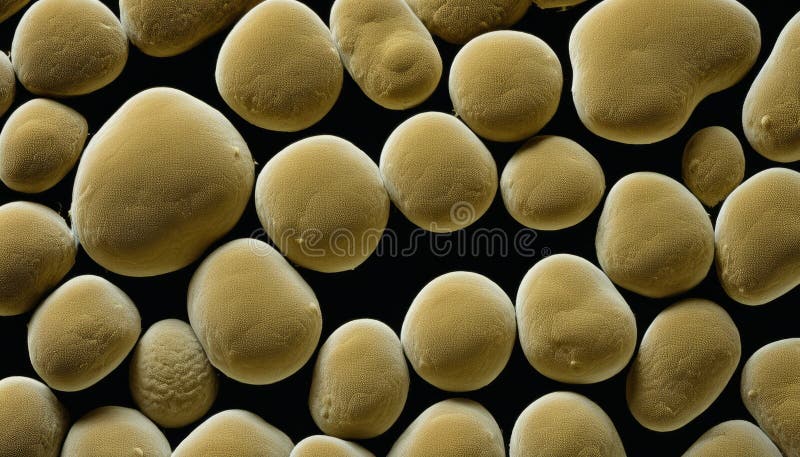 Close-up of a Cluster of Smooth, Round, Beige-colored Objects Stock ...
