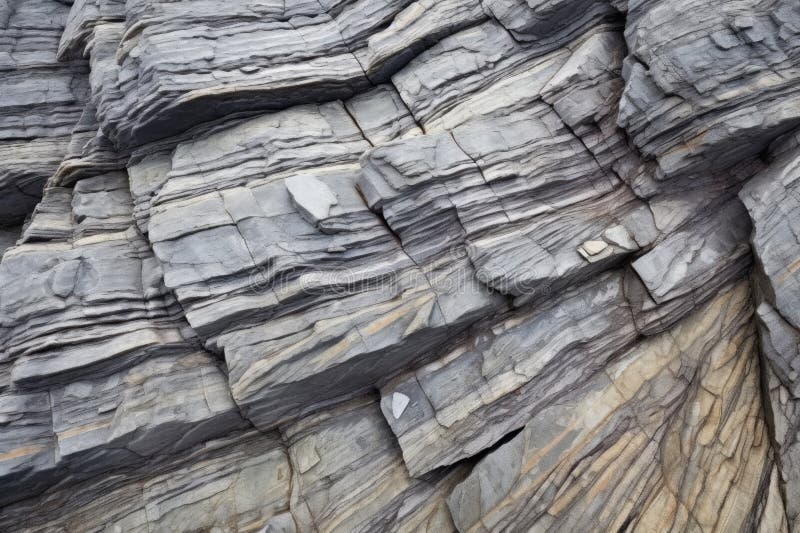 Close-up of Clustered Glacial Striations on a Rock Stock Photo - Image ...