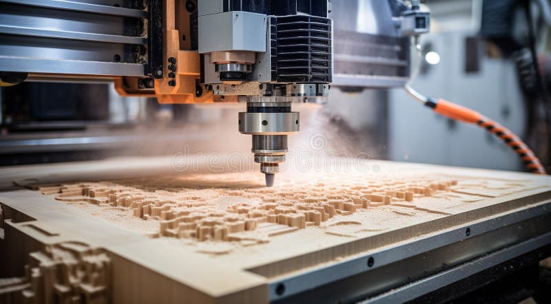 Close Up of a Cnc Machine, Cnc Machine in Action, Close-up of Machine ...