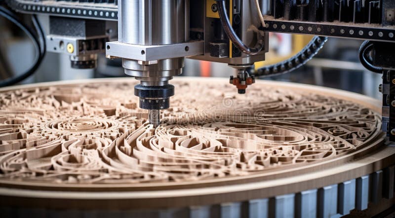 Close Up of a Cnc Machine, Cnc Machine in Action, Close-up of Machine ...