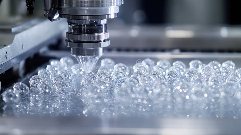 Precision Engineering with Advanced Cnc Machinery Stock Image - Image ...