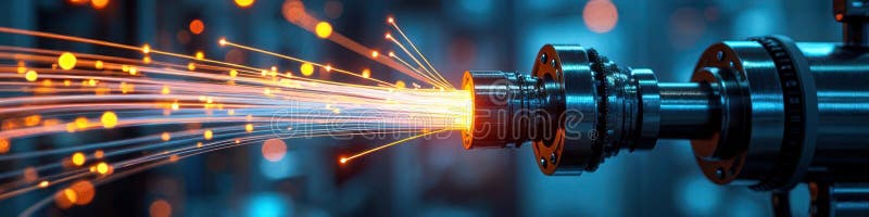 Close Up Cnc Machine Producing Sparks Industrial Manufacturing Stock ...