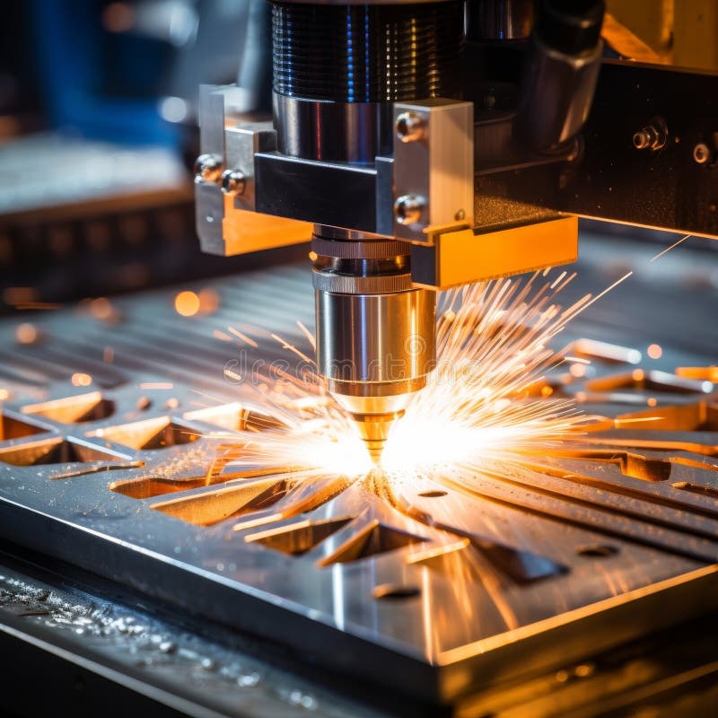 Close Up of Cnc Milling Machine Shaping Intricate Metal Piece with Tool ...