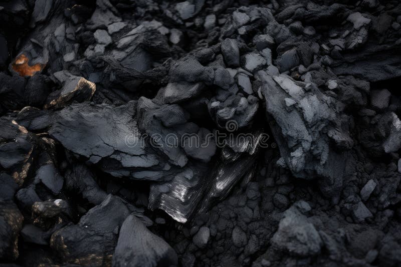 Close-up of Coal, with Its Unique Texture and Color Visible Stock ...