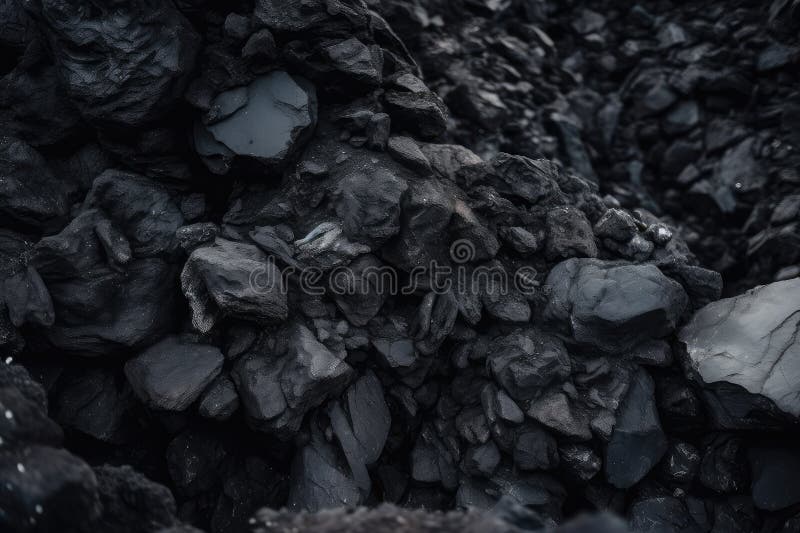 Close-up of Coal, with Its Unique Texture and Color Visible Stock ...