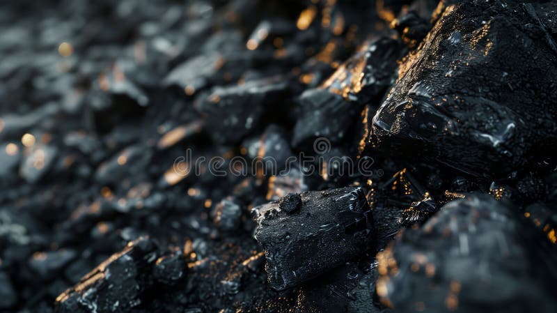 A Coal Mine Where Heavy Equipment Mines Coal. in the Background are ...