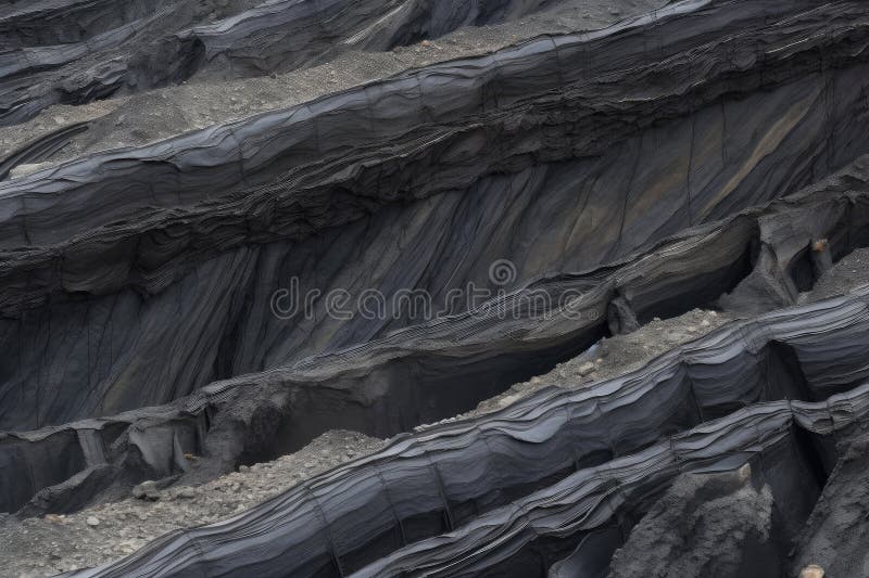 Close-up of Coal Seam, with Its Intricate and Varied Layers Visible ...