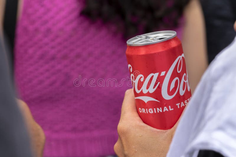 Close Up Coca Cola Can at Amsterdam the Netherlands 5-8-2023 Editorial ...