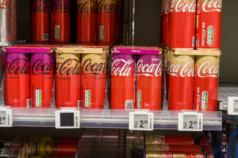 Close Up Coca Cola Cans at Amsterdam the Netherlands 16-10-2024 ...