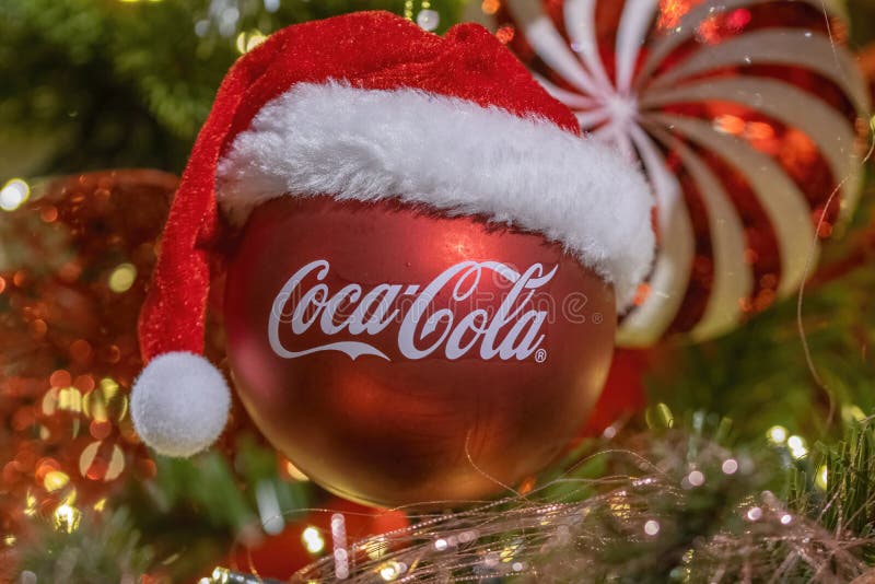 Close Up Coca Cola Christmas Ball at Amsterdam the Netherlands 15-12 ...