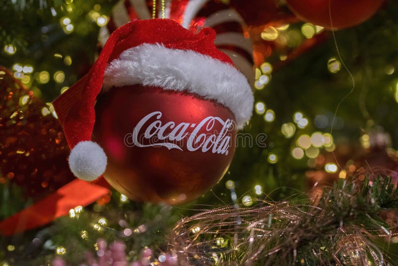 Close Up Coca Cola Christmas Ball at Amsterdam the Netherlands 15-12 ...