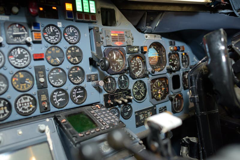 Close up cockpit controls stock image. Image of driving - 186135233