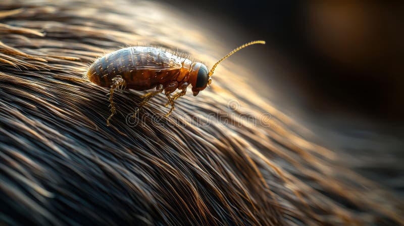 Close-Up of a Cockroach Crawling on a Textured Surface Stock ...