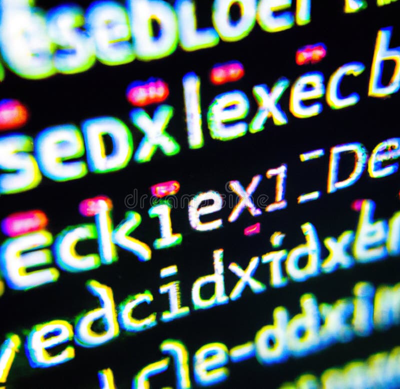 Close Up of Code with Letters and Numbers on Black Background Stock ... Close Up of Code with Letters and Numbers on Black Background Stock ...