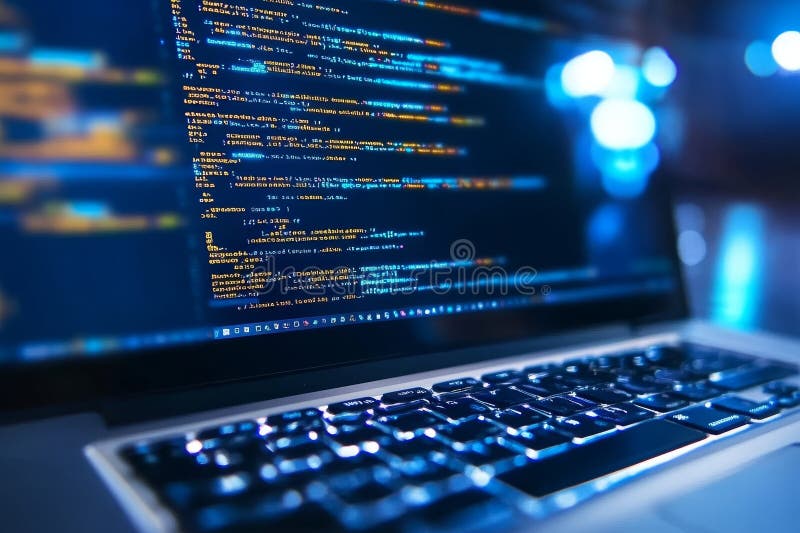 Close Up of Code on a Screen, Developing Innovative Business Programs and Technology Solutions ...