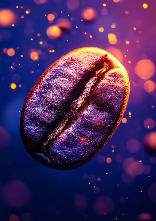 A Close Up of a Coffee Bean with a Split in it Stock Photo - Image of ...