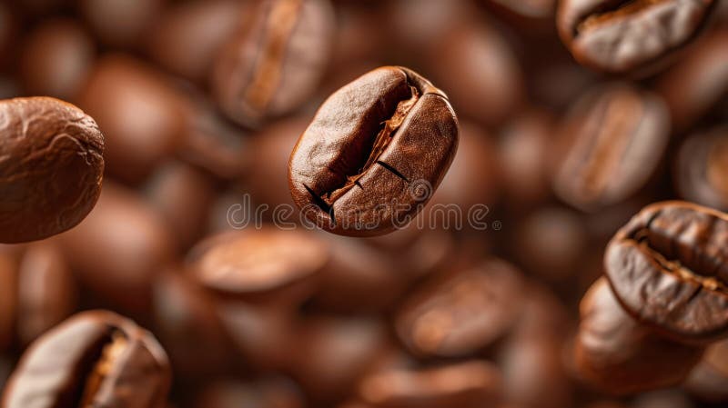 The Close-up Coffee Beans. AI Generated Stock Image - Image of beans ...