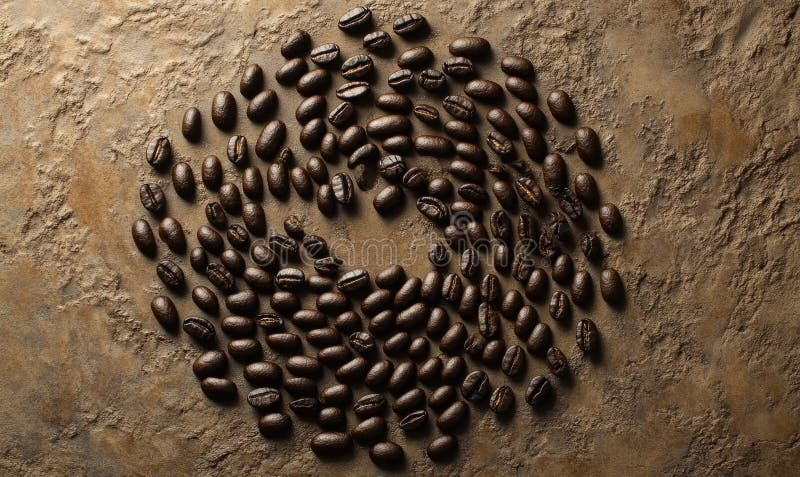A Close Up of Coffee Beans in a Circle Stock Image - Image of beans ...