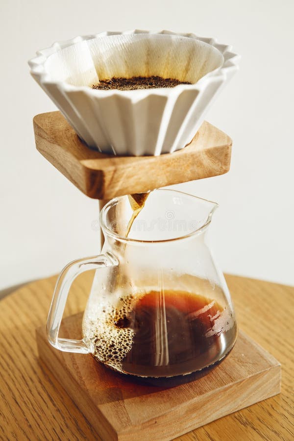 Close-up of Coffee Being Brewing Using an Alternative Method with ...