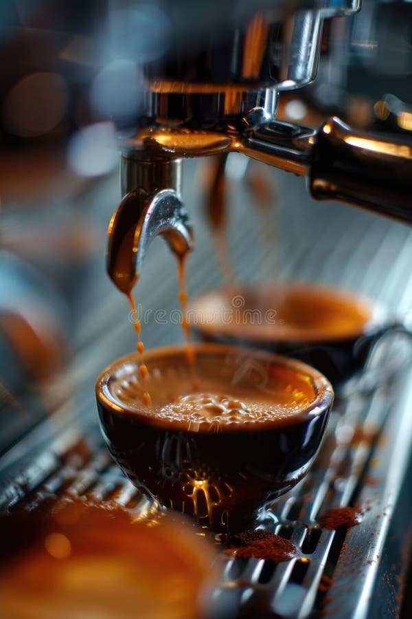 A Close-up of Coffee Being Poured into a Cup. Perfect for Coffee Shop ...