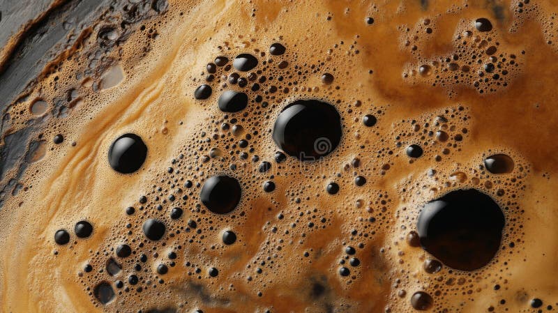 Close Up of Coffee Crema Texture Bubbles Stock Illustration ...