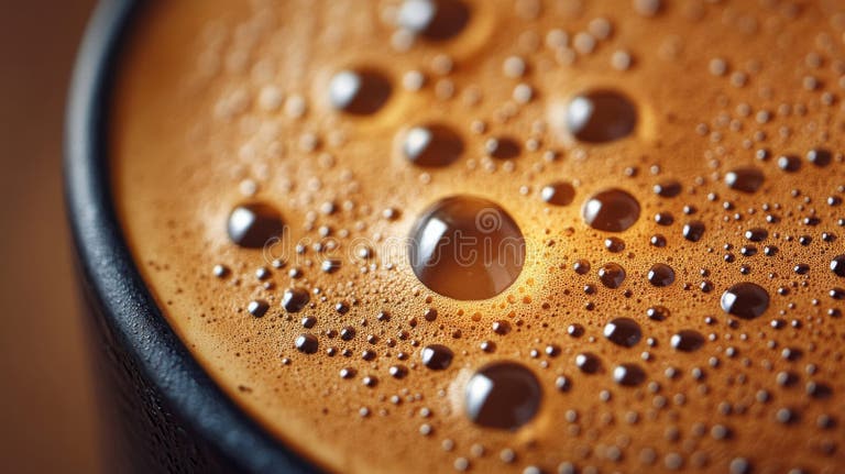 Close Up Coffee Crema Texture Bubbles Stock Illustration - Illustration ...