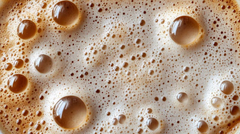 Close Up of Coffee Crema Texture and Bubbles Stock Illustration ...