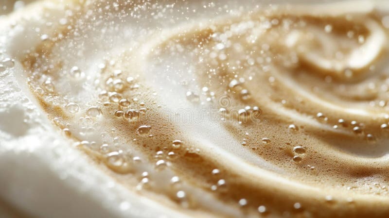 Close Up of Coffee Froth with Bubbles Stock Illustration - Illustration ...