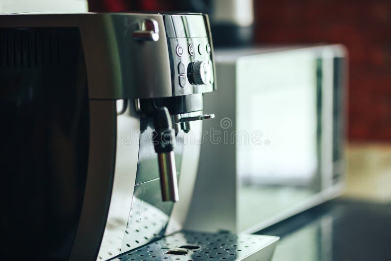 Close-up Coffee Machine, Modern Home Appliances Stock Image - Image of ...