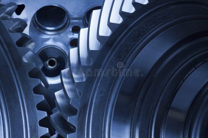 Close-up of Cog Wheels in an Engine Stock Photo - Image of detail ...