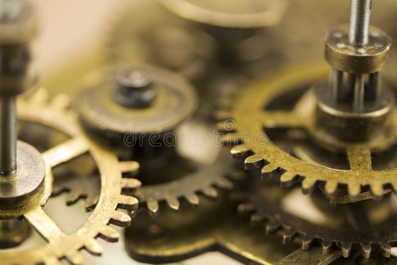 Close Up of Cogs Inside a Clock Stock Photo - Image of equipment ...