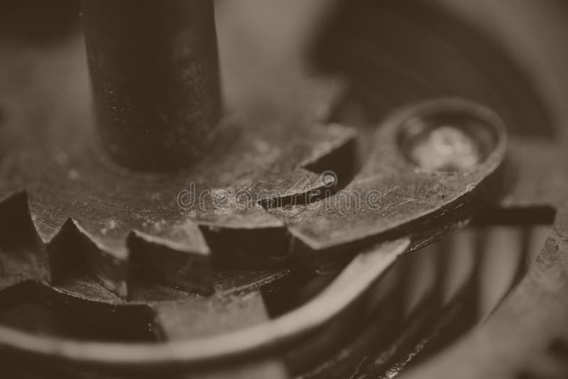 Close Up of Cogs Inside a Clock Stock Image - Image of machine ...