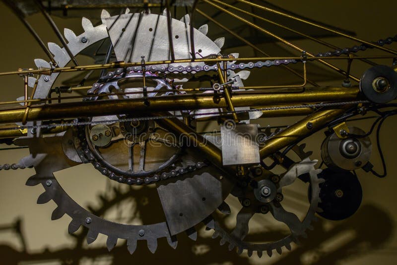 Close Up of Cogwheels. Large Cog Wheels in Technical System. Stock ...
