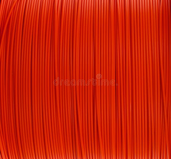 Close-up of Coiled Red Wire Stock Photo - Image of electricity, coiled ...