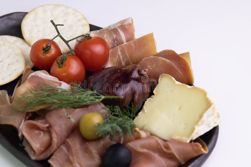 Close Up Cold Cut Platter and Cheese Stock Photo - Image of italian ...