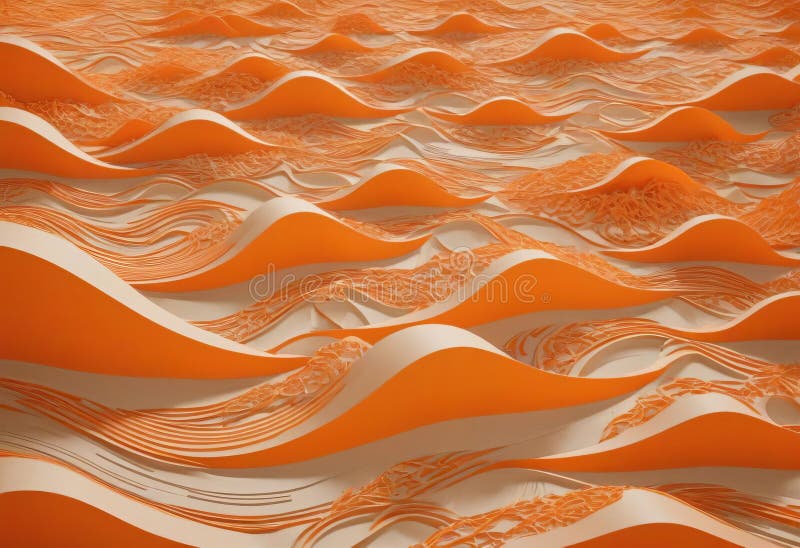 A Close Up Collage of Some Orange Plastic Objects Stock Illustration ...
