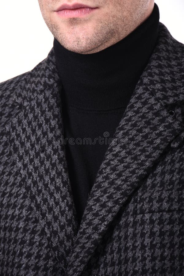 Close-up Collar Men`s Jacket Stock Image - Image of confidence ...