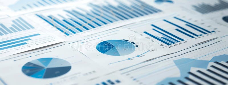 Close-up of a Collection of Business Documents with Various Types of ...