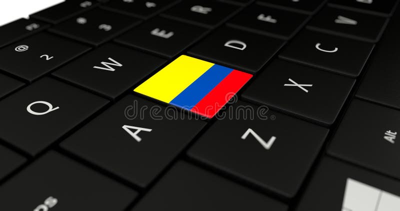 Close Up of Colombia Button. Stock Illustration - Illustration of ...
