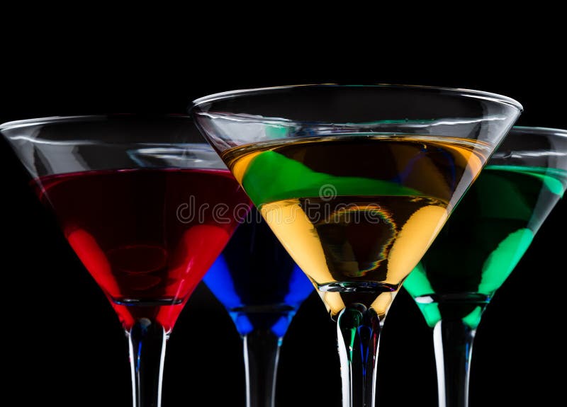 Close Up of Color Cocktails Stock Image - Image of color, cocktails ...