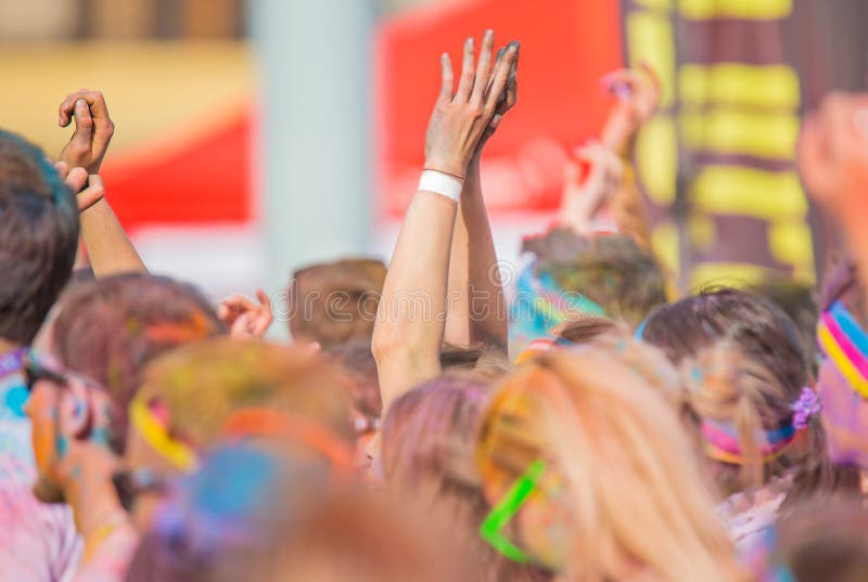 Close-up of Color Powder Marathon Editorial Photography - Image of ...